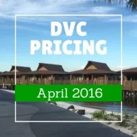 DVC Direct Pricing April 2016 - Vacation Club Life